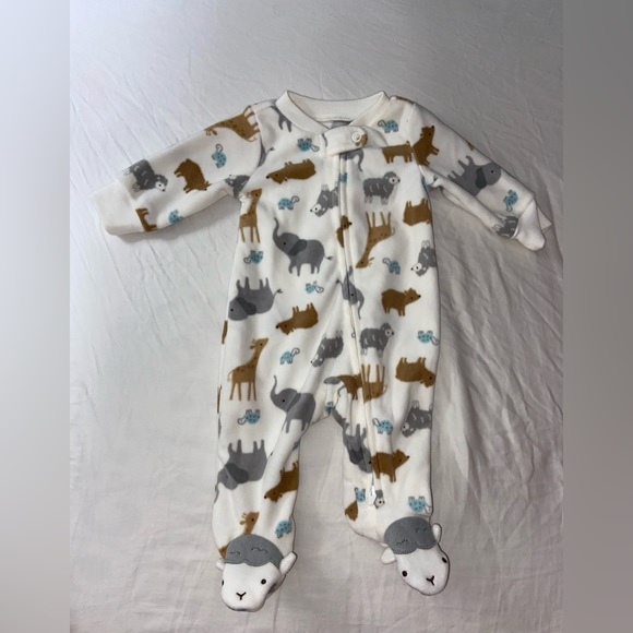 child of mine | One Pieces | Zoo Animal Footie Pajamas With Long ...